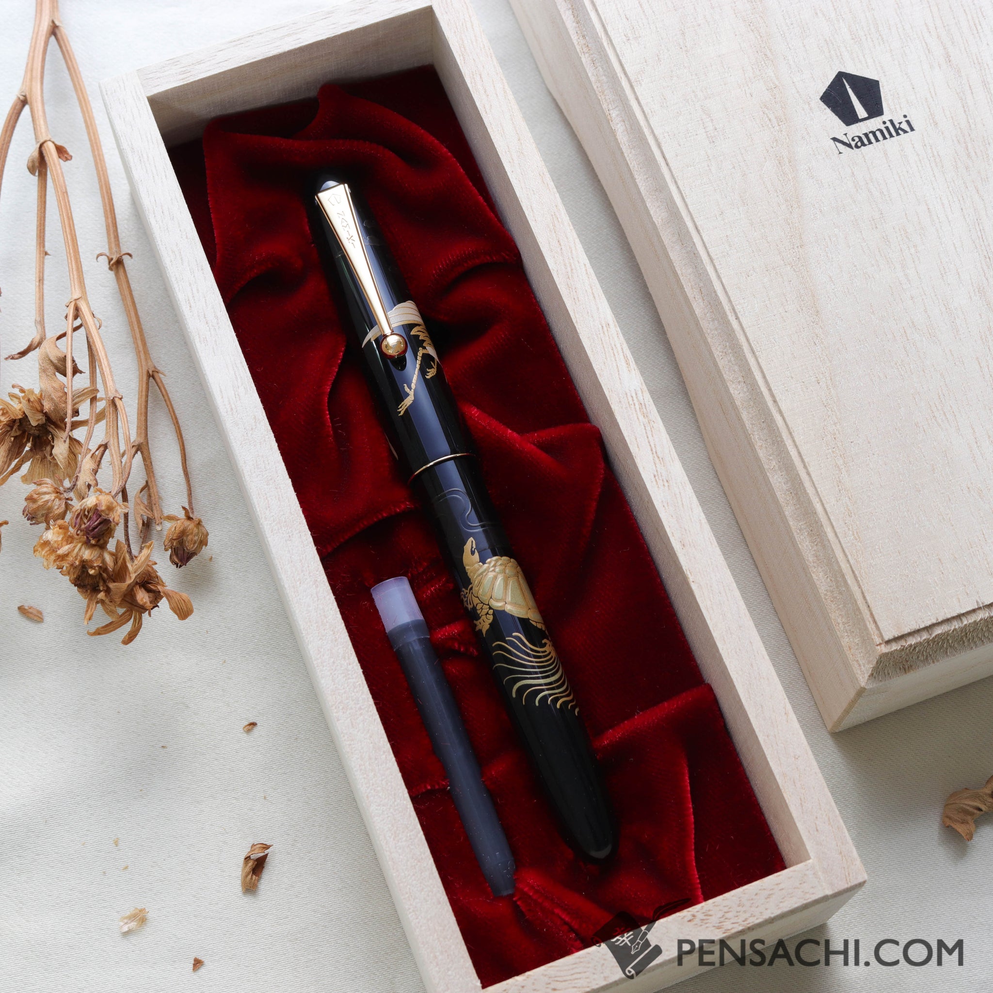 Namiki Nippon Art Fountain Pen - Crane and Turtle | PenSachi - Japan ...